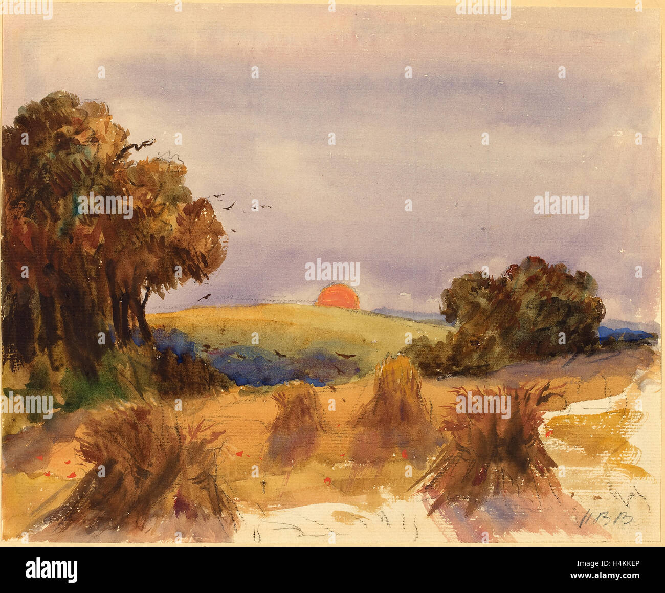 Hercules Brabazon Brabazon, A Cornfield at Sunset, British, 1821 - 1906 ...