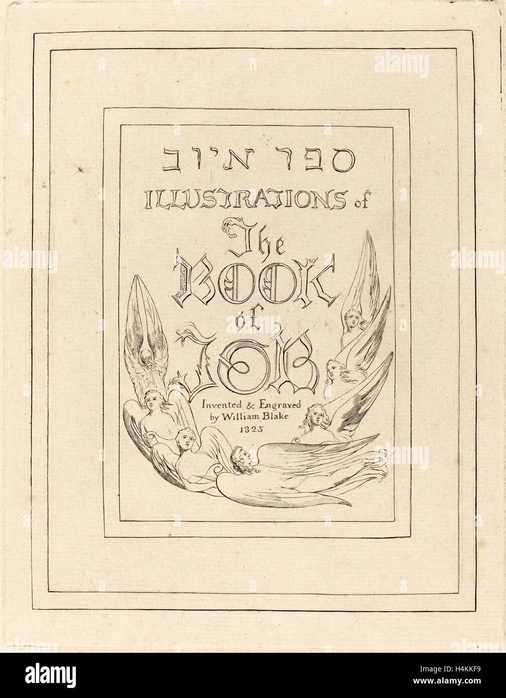 William Blake (British, 1757 - 1827), Title Page, 1825, engraving Stock ...