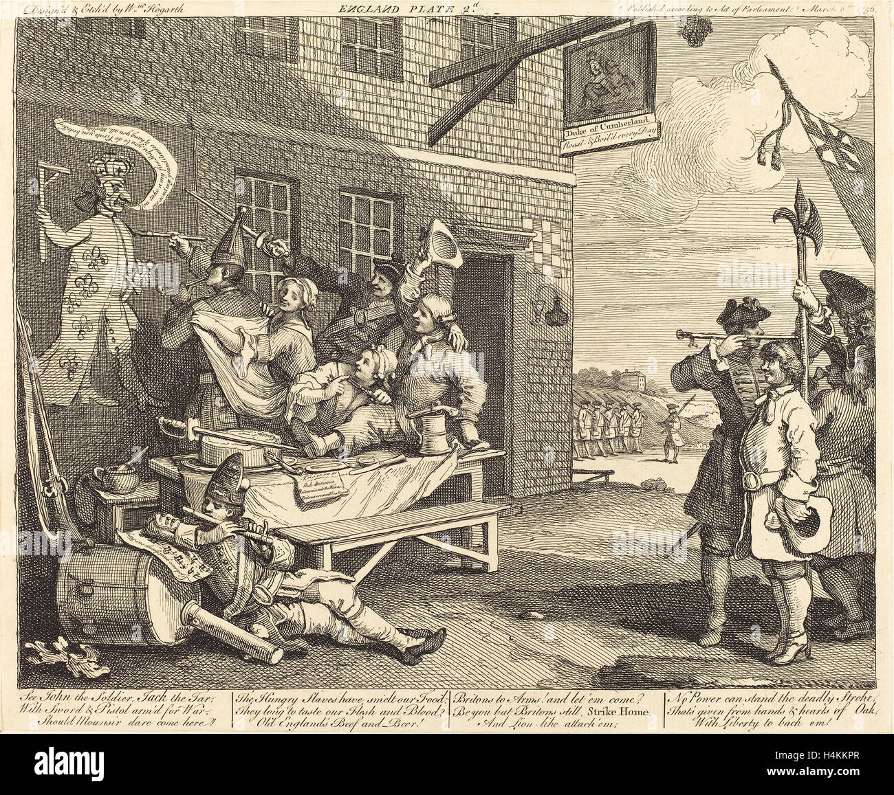 William Hogarth (English, 1697 - 1764), England, 1756, etching and ...