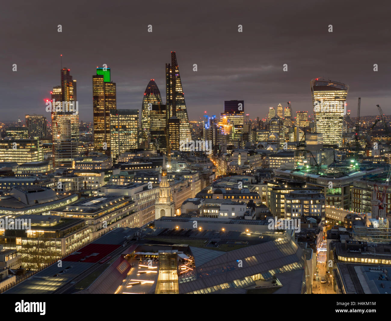 UK, England, London, City cityscape dusk Stock Photo - Alamy