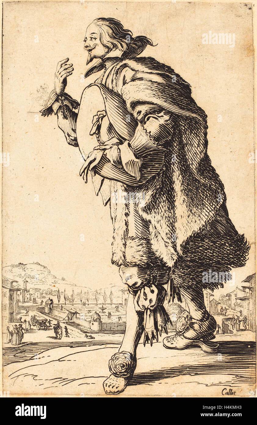 Jacques Callot (French, 1592 - 1635), Noble Man with Felt Hat, Bowing ...