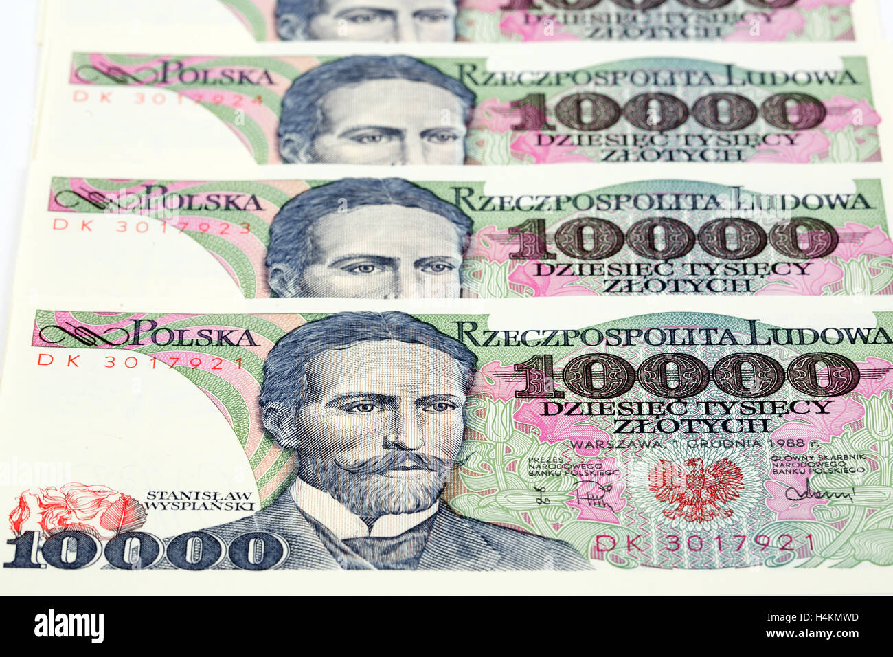 Old Polish money ten thousand zloty Stock Photo - Alamy