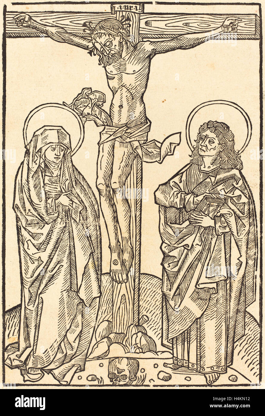 German 15th Century, Christ on the Cross, 1486-1488, woodcut Stock ...