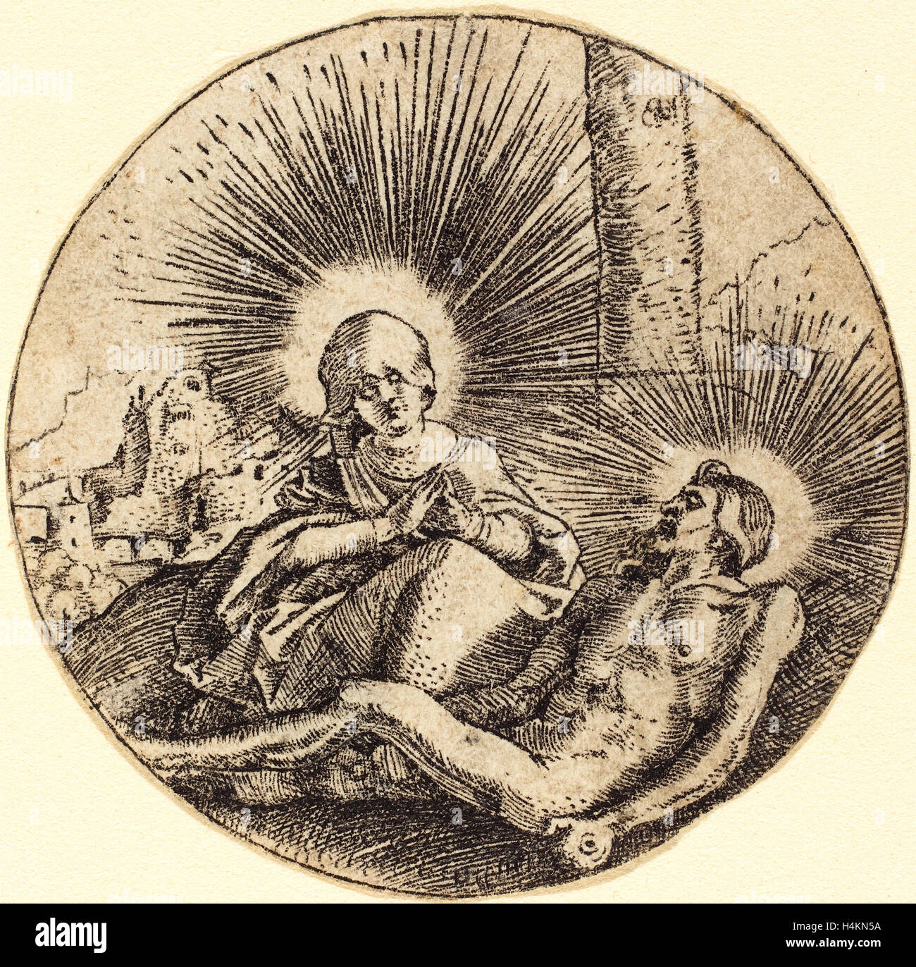 Hans Baldung Grien (German, 1484-1485 - 1545), Maria Kneeling over ...