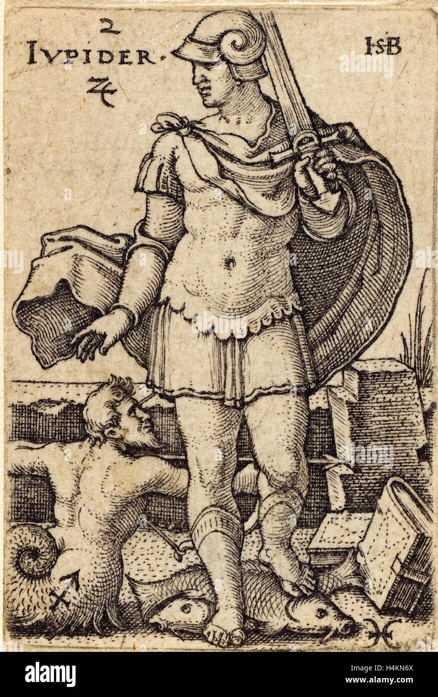 Sebald Beham (German, 1500 - 1550), Jupiter, engraving Stock Photo - Alamy