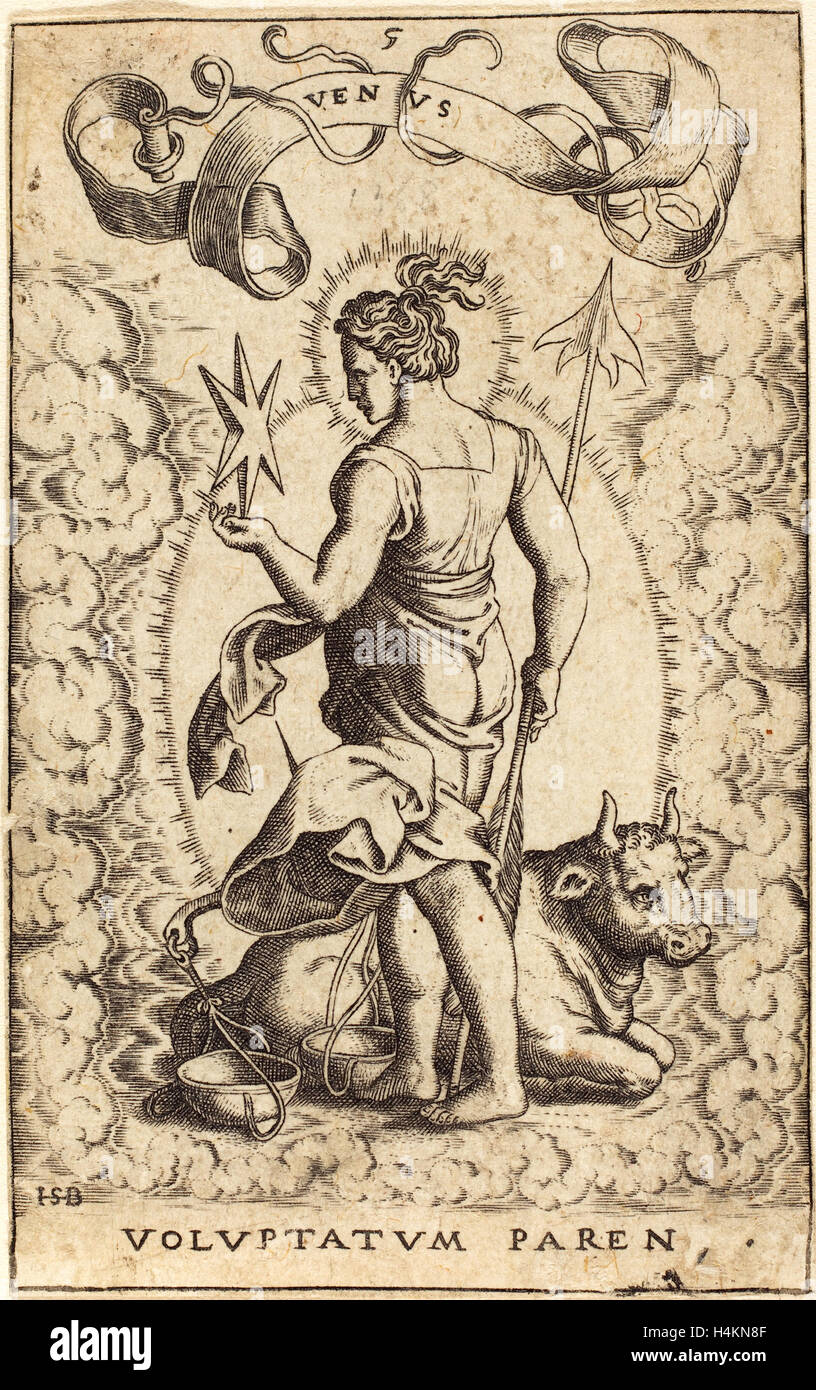 Sebald Beham (German, 1500 - 1550), Venus, engraving Stock Photo - Alamy