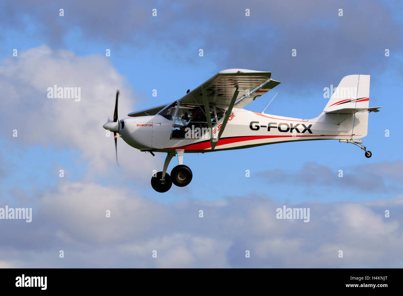 Eurofox 912S G-FOKX in flight at Breighton Airfield Stock Photo - Alamy