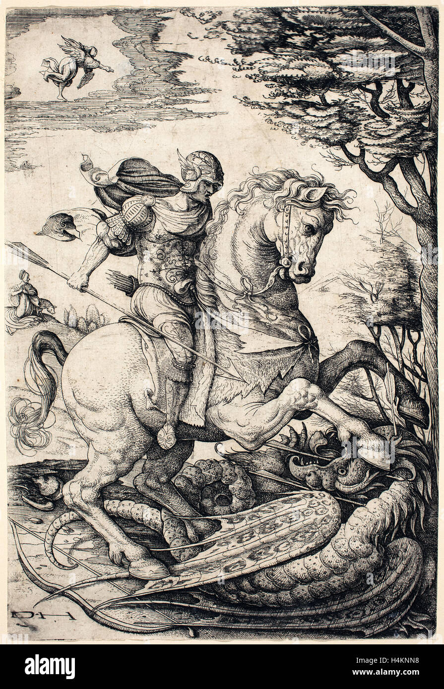 Daniel Hopfer I (German, c. 1470 - 1536), Saint George on Horseback ...
