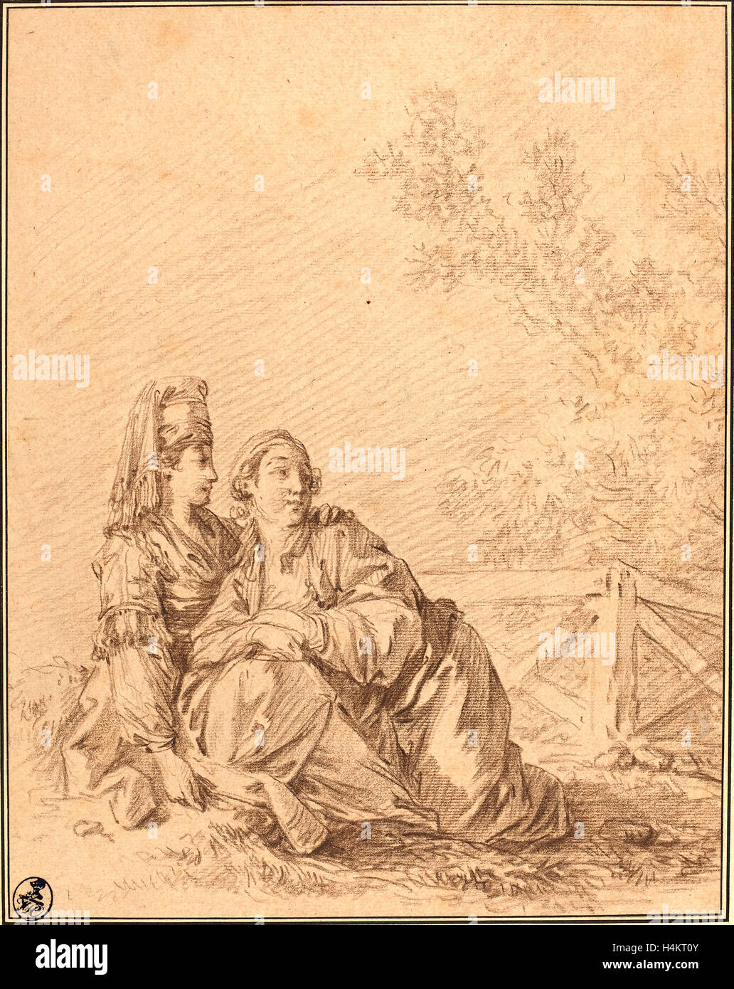 Jean-Baptiste Le Prince, French (1734-1781), Two Russians Seated in ...