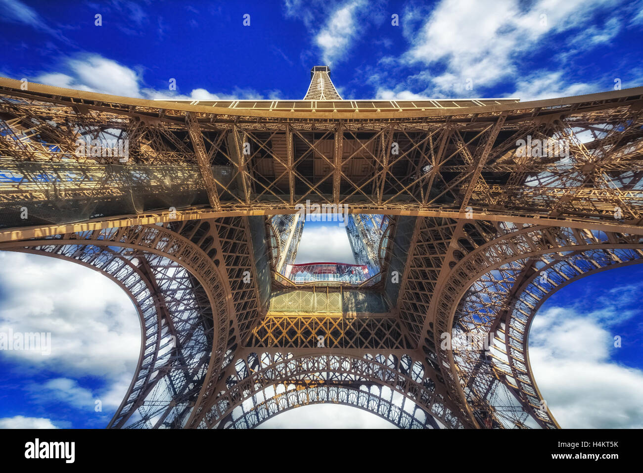 Low angle view of Eiffel tower, Paris, France Stock Photo - Alamy