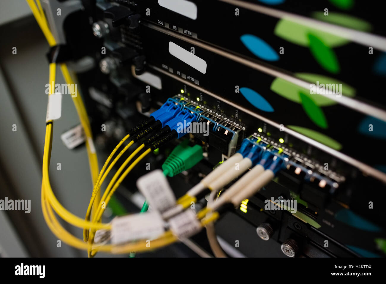 Close-up of rack mounted server Stock Photo - Alamy