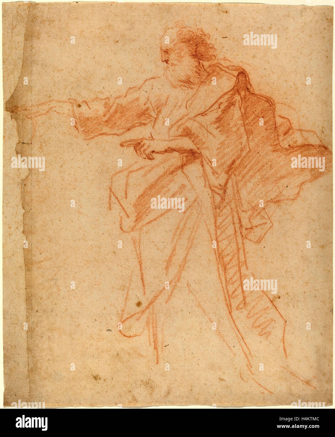 Italian 17th Century, Standing Bearded Man Pointing Toward the Left ...