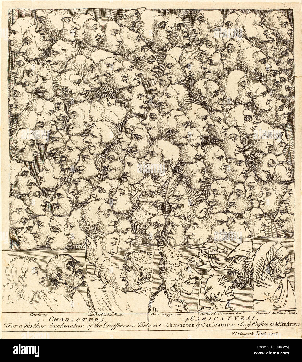 William Hogarth,English, (1697-1764), Characters and Caricaturas, 1743 ...
