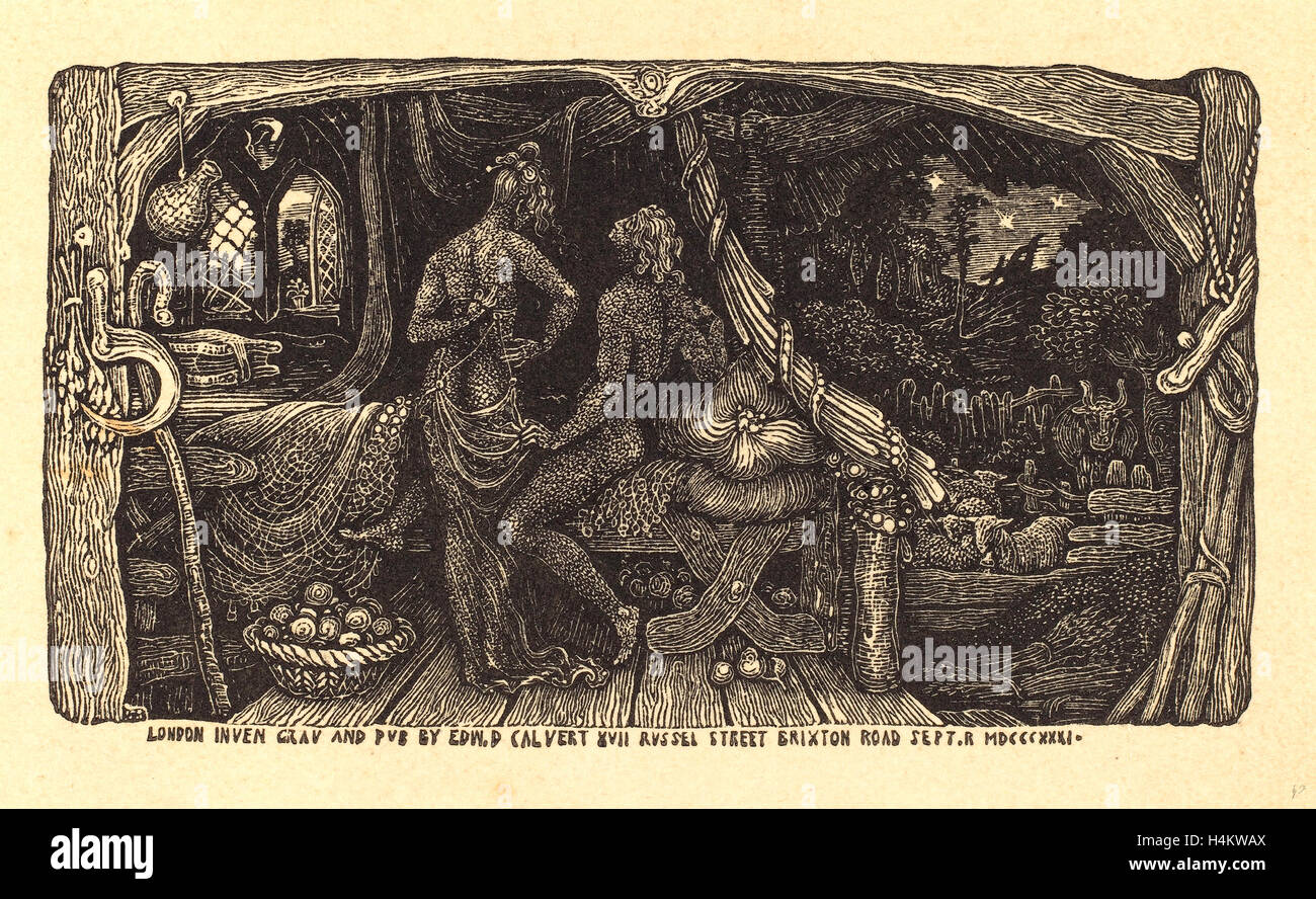 Edward Calvert, British (1799-1883), The Chamber Idyll, 1831, wood ...