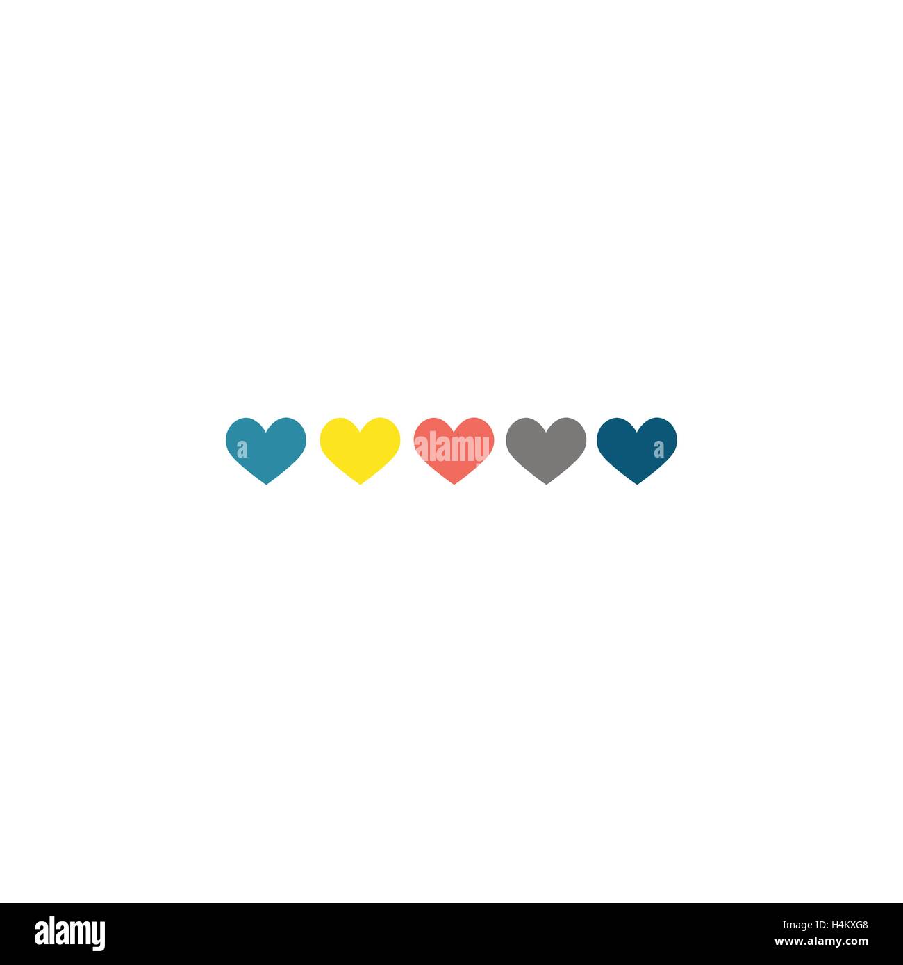 Blue yellow hearts color Stock Vector Images - Alamy