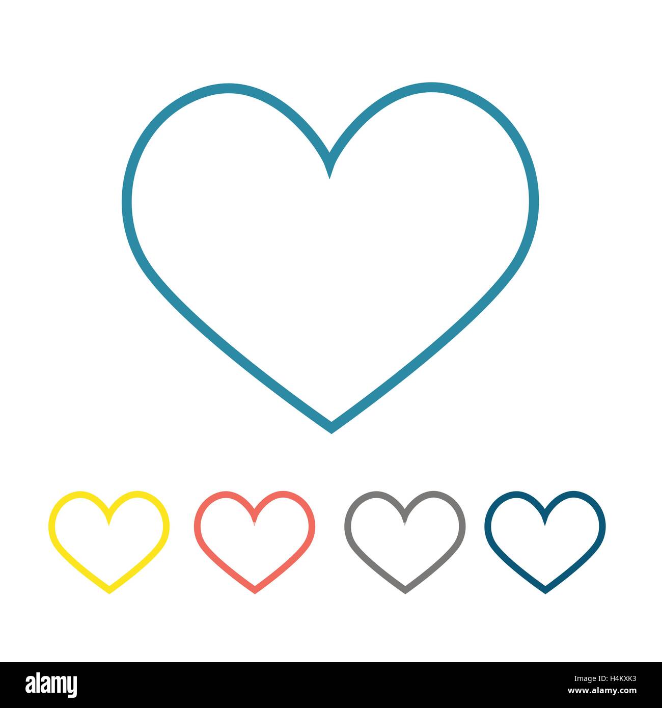 Blue red heart logo sign hi-res stock photography and images - Alamy