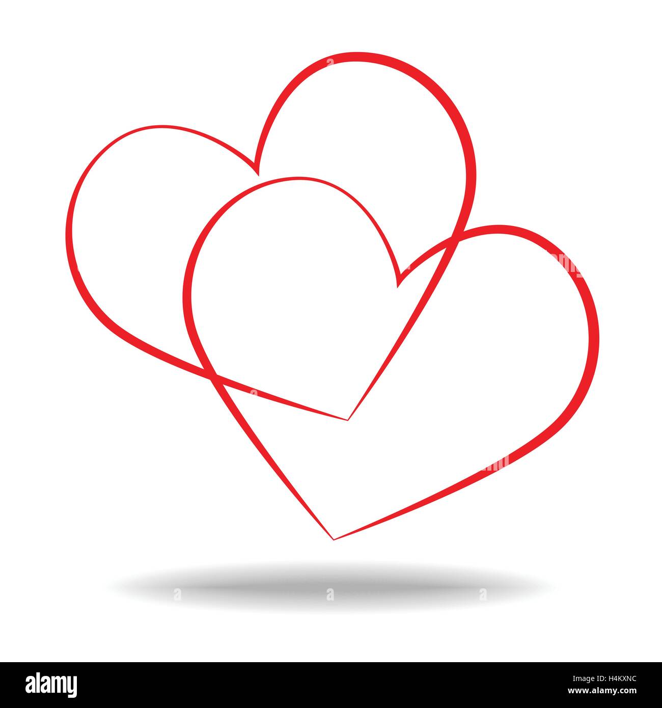 Silhouette love heart sign Stock Vector Images - Alamy