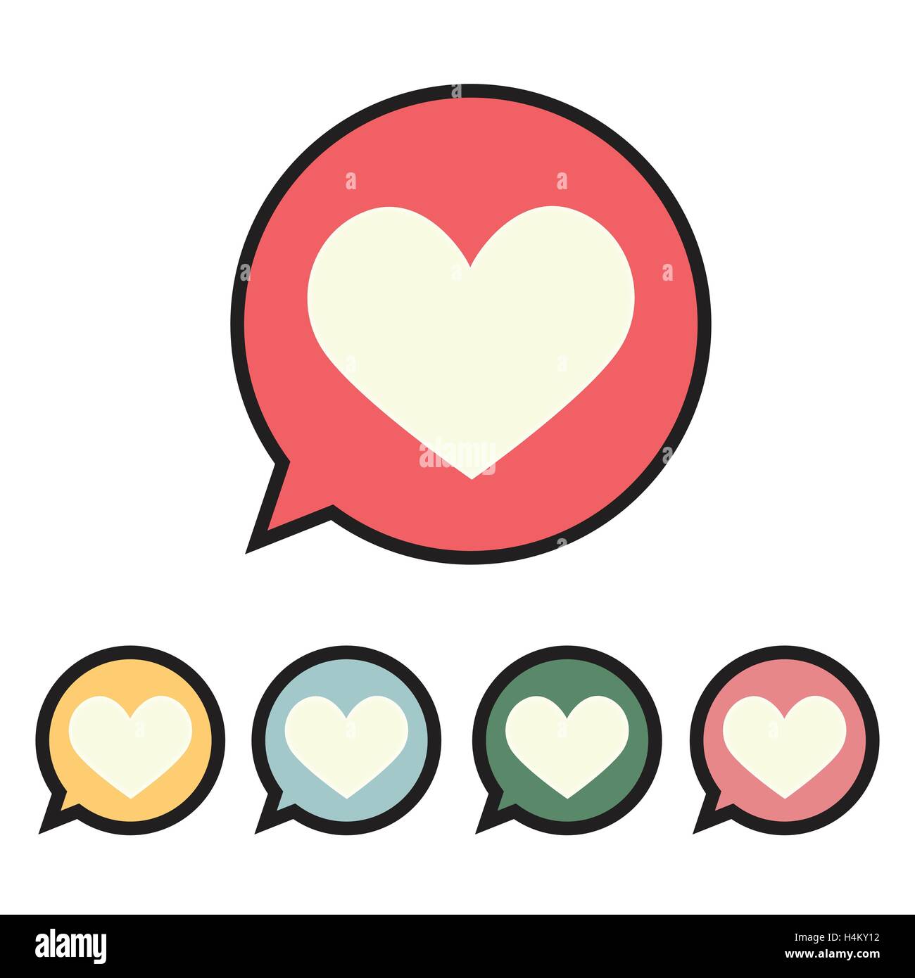 Bubble in heart shape Stock Vector Images - Alamy