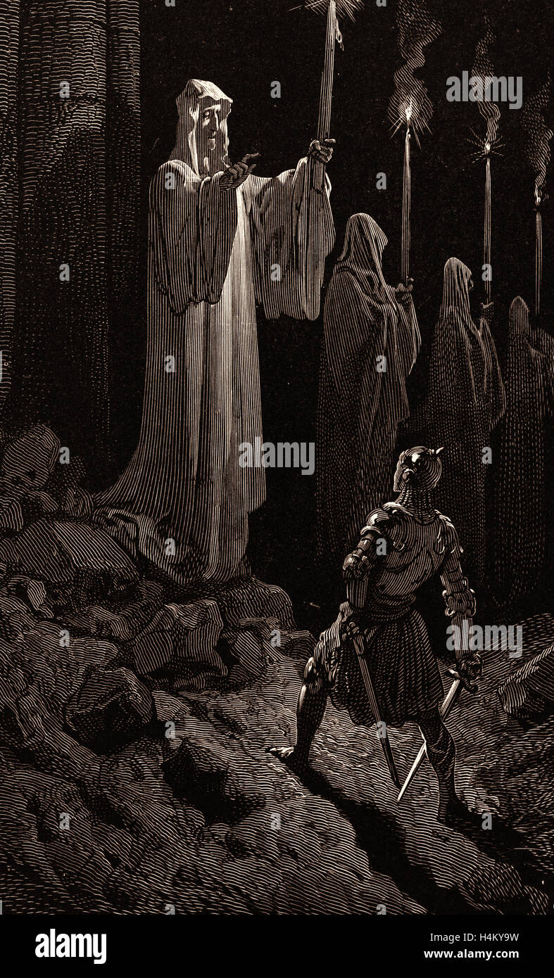 The Corpse Candles, by Gustave Doré. A Scene from the Legend of ...