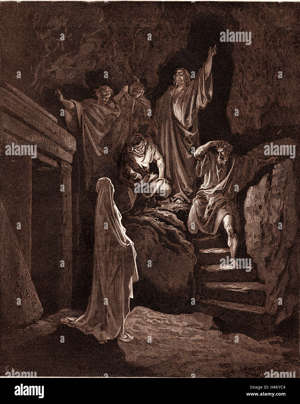 The Resurrection of Lazarus, by Gustave Dore, 1832 - 1883, French ...