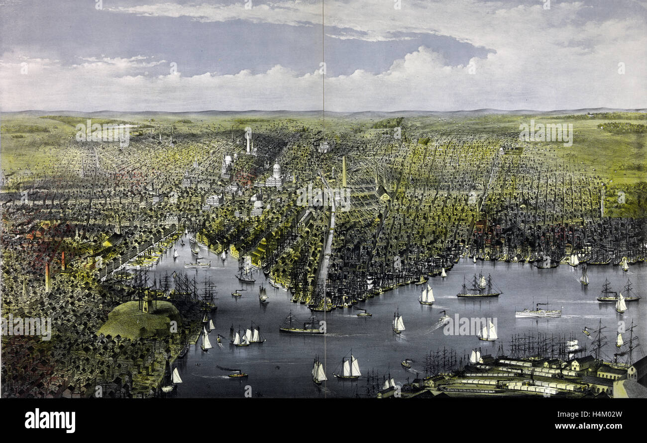 The City of Baltimore, Circa 1880, US, USA, America Stock Photo - Alamy