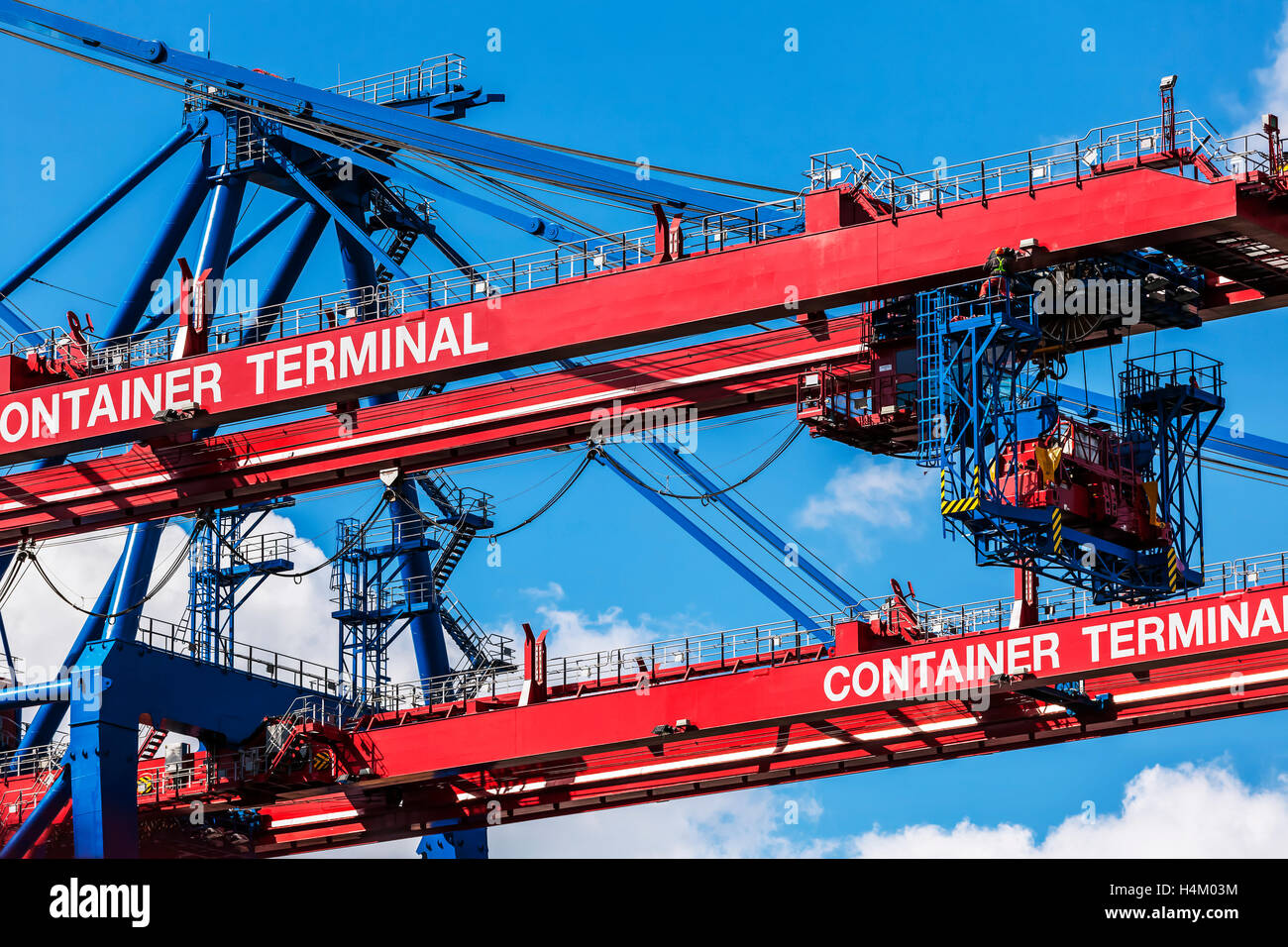 Container Bridge at Hamburg Container Port Stock Photo - Alamy