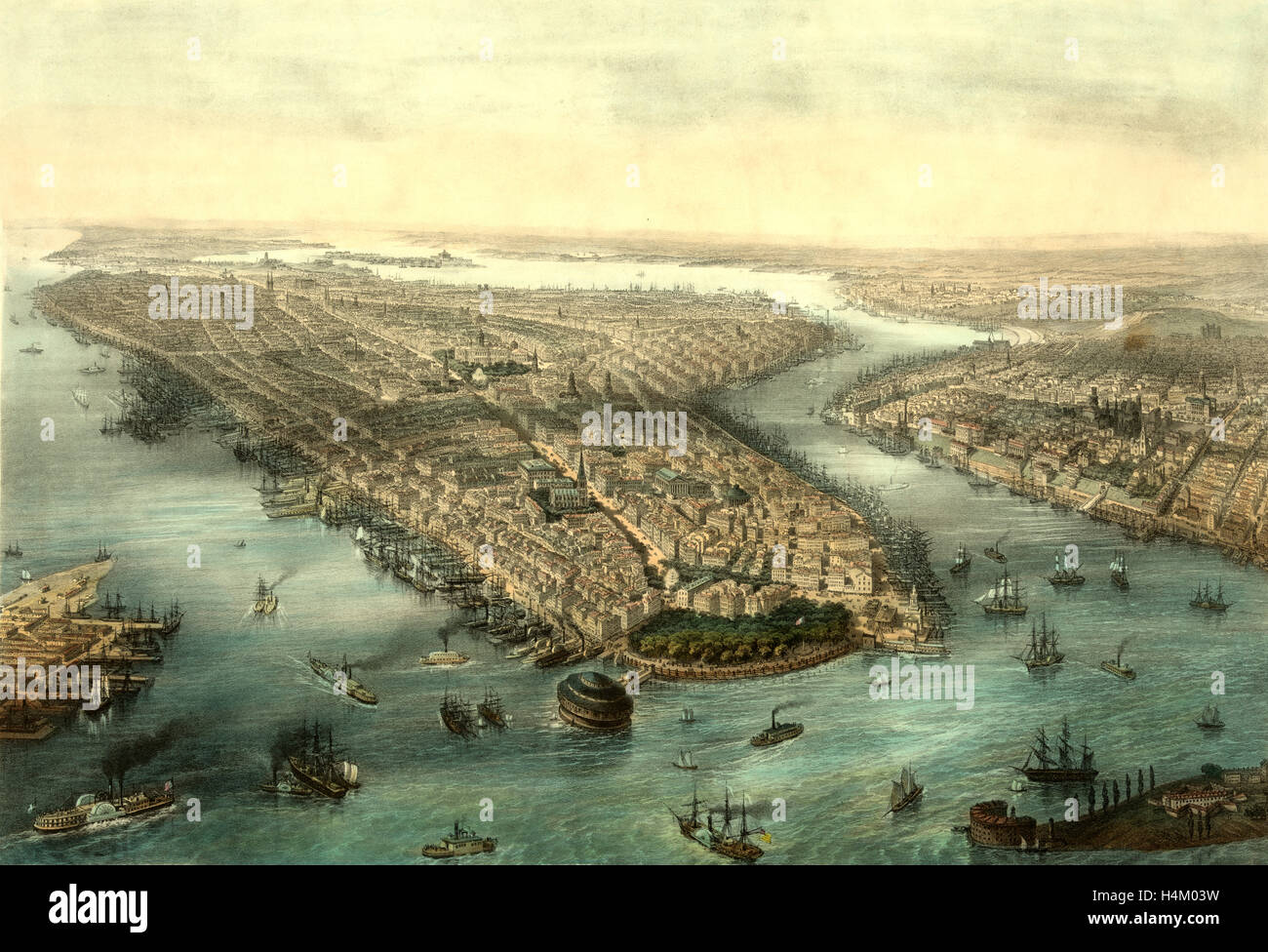 New York and Brooklyn, 1819 1879, US, USA, America Stock Photo - Alamy