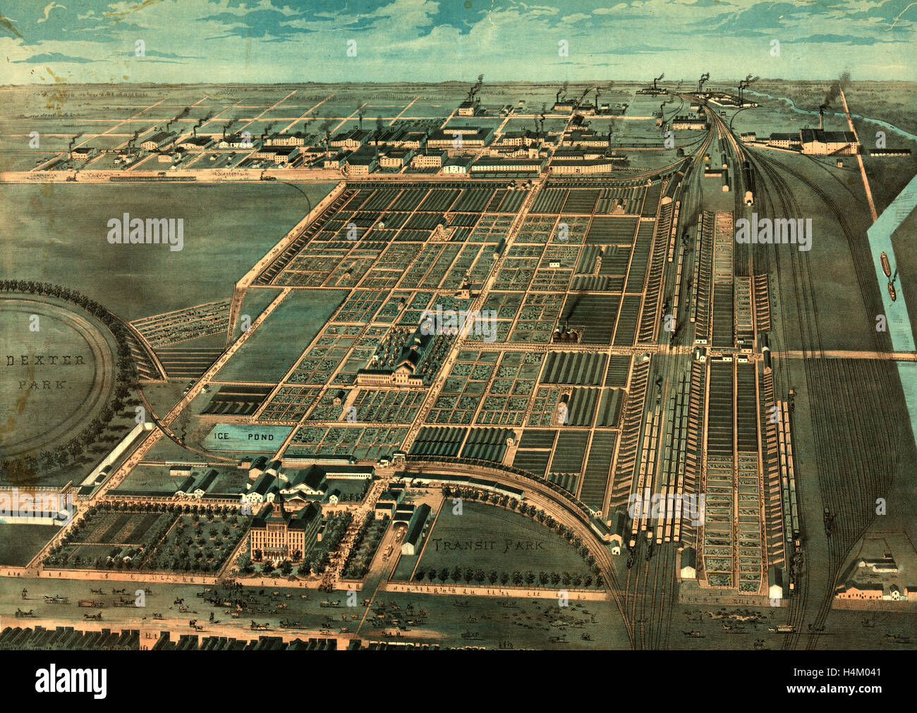 The Great Union Stock Yards of Chicago, Circa 1878, US, USA, America ...