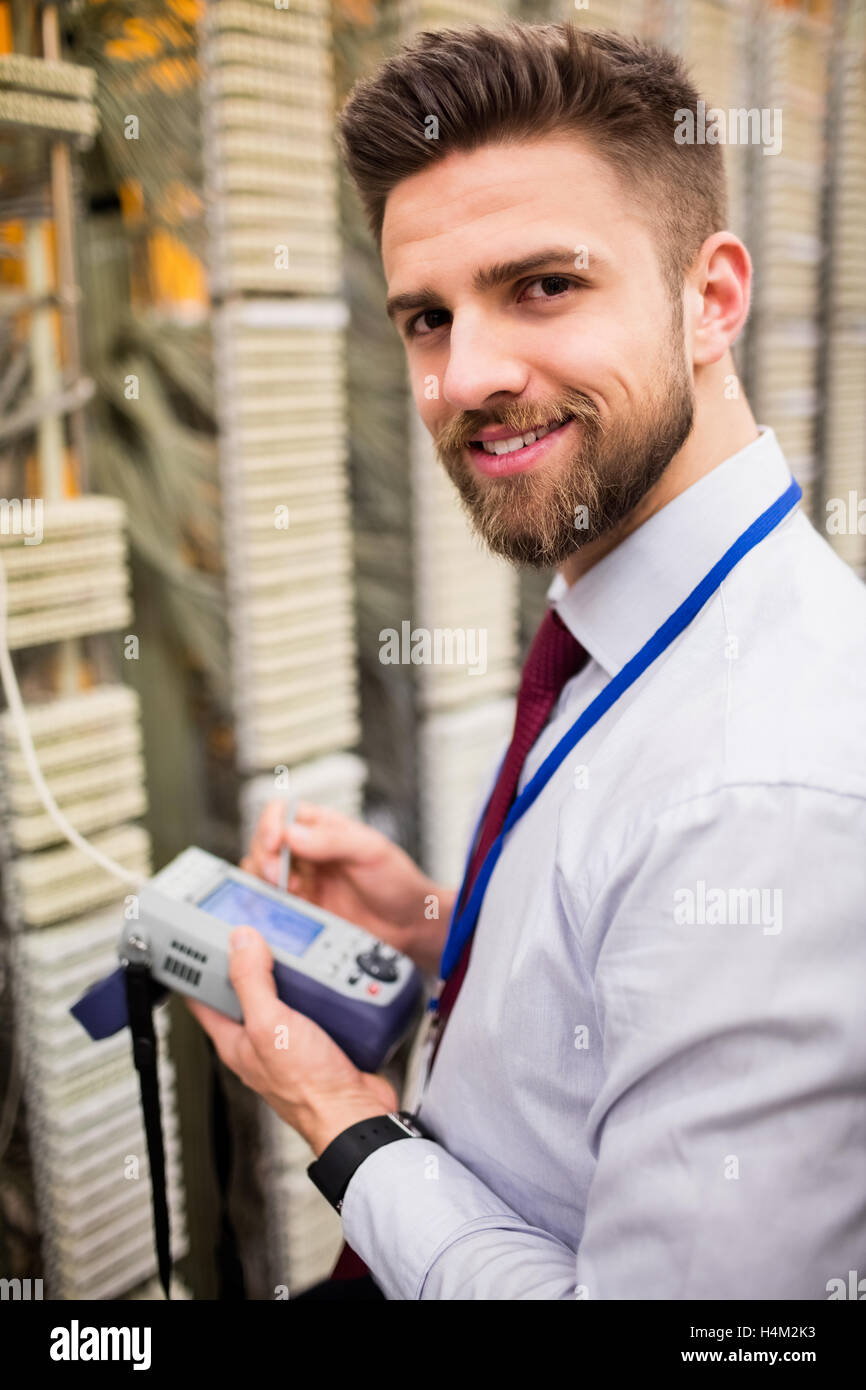 Technician checking camera data center hi-res stock photography and ...