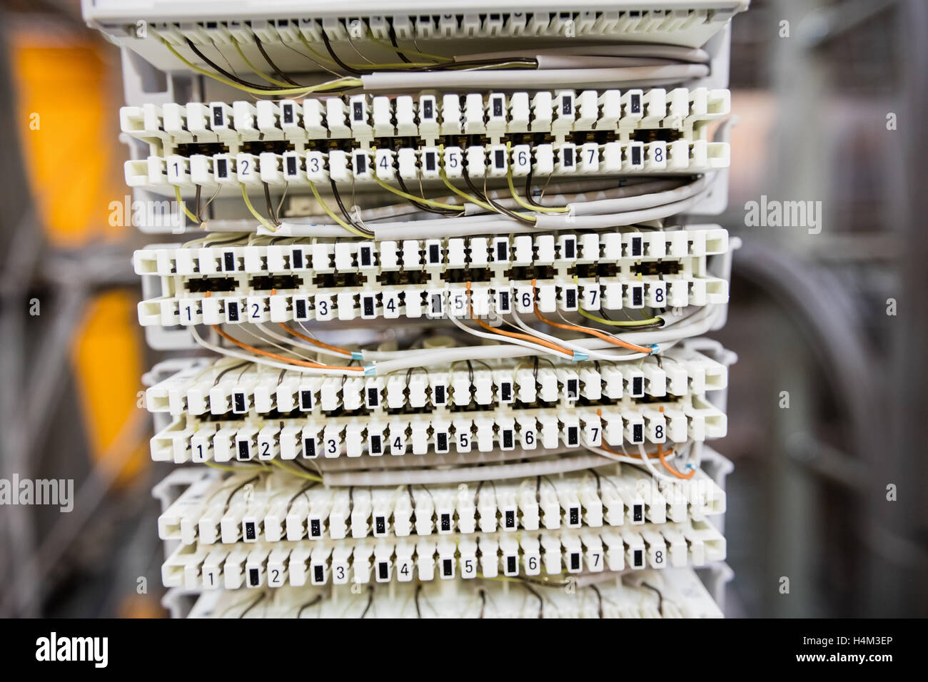 Close-up of rack mounted server Stock Photo - Alamy