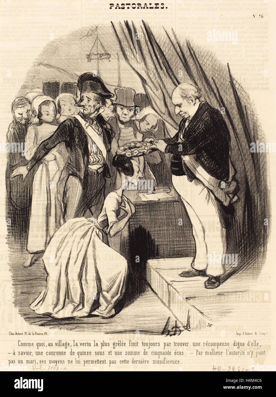Honoré Daumier (French, 1808 - 1879), Comme quoi, au village, la vertu ...