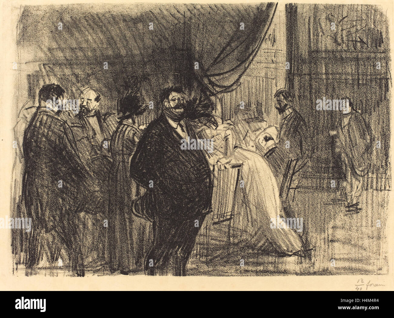Jean-Louis Forain, Gambling Room, French, 1852 - 1931, 1914, lithograph ...