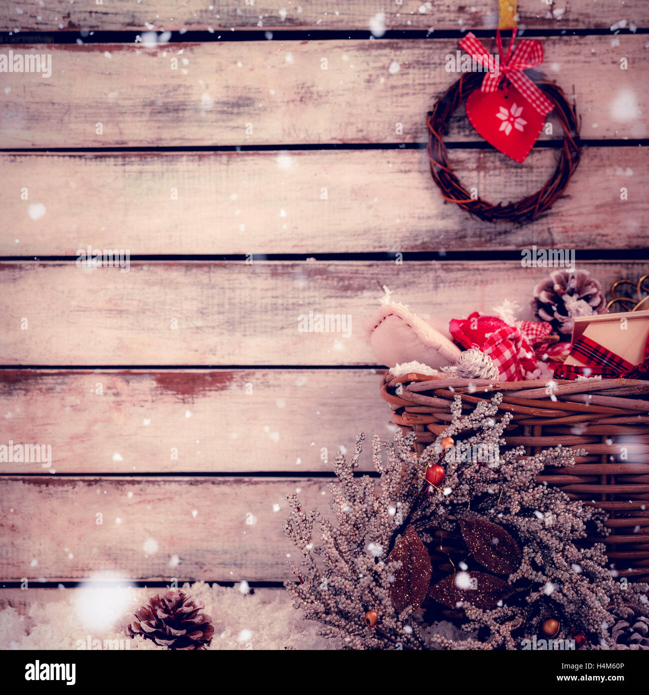Composite image of snow falling Stock Photo - Alamy