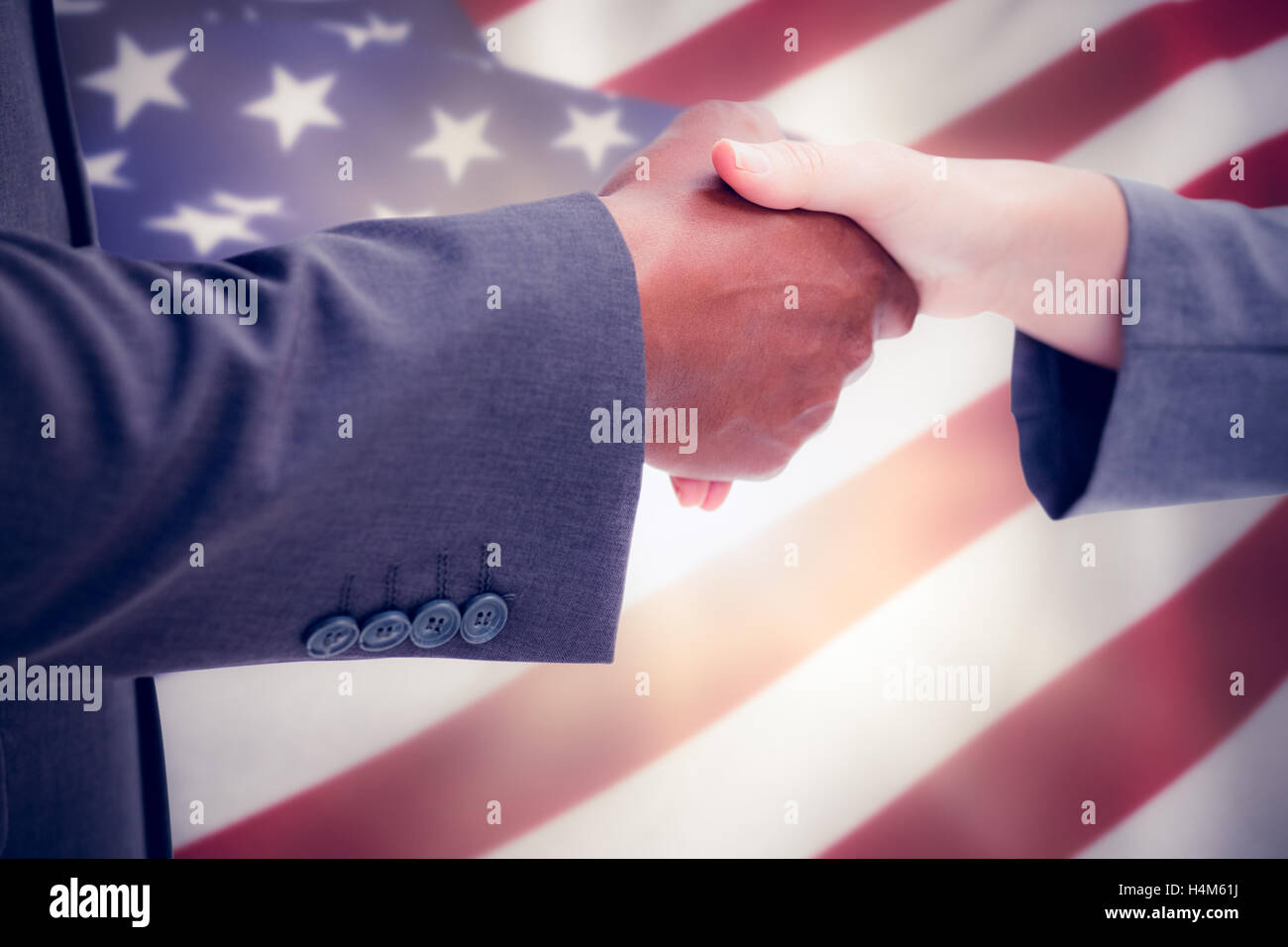 Business handshake standing hi-res stock photography and images - Alamy