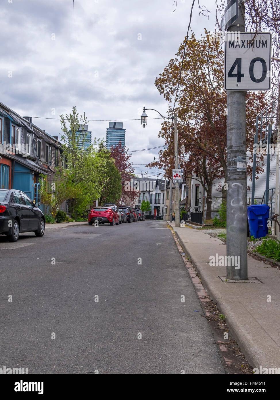 A empty urban street in Toronto Canada Stock Photo - Alamy