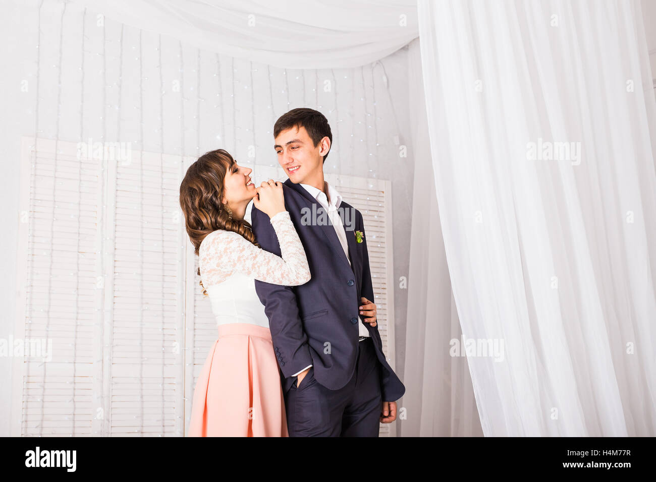 Love concept - Romantic couple hugging Stock Photo - Alamy