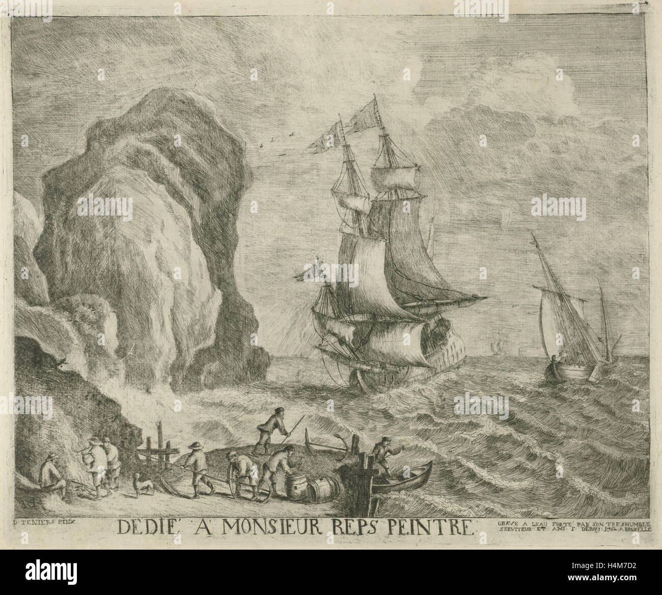 Seascape, François Deroy, Monsieur Reps, 1762 Stock Photo - Alamy