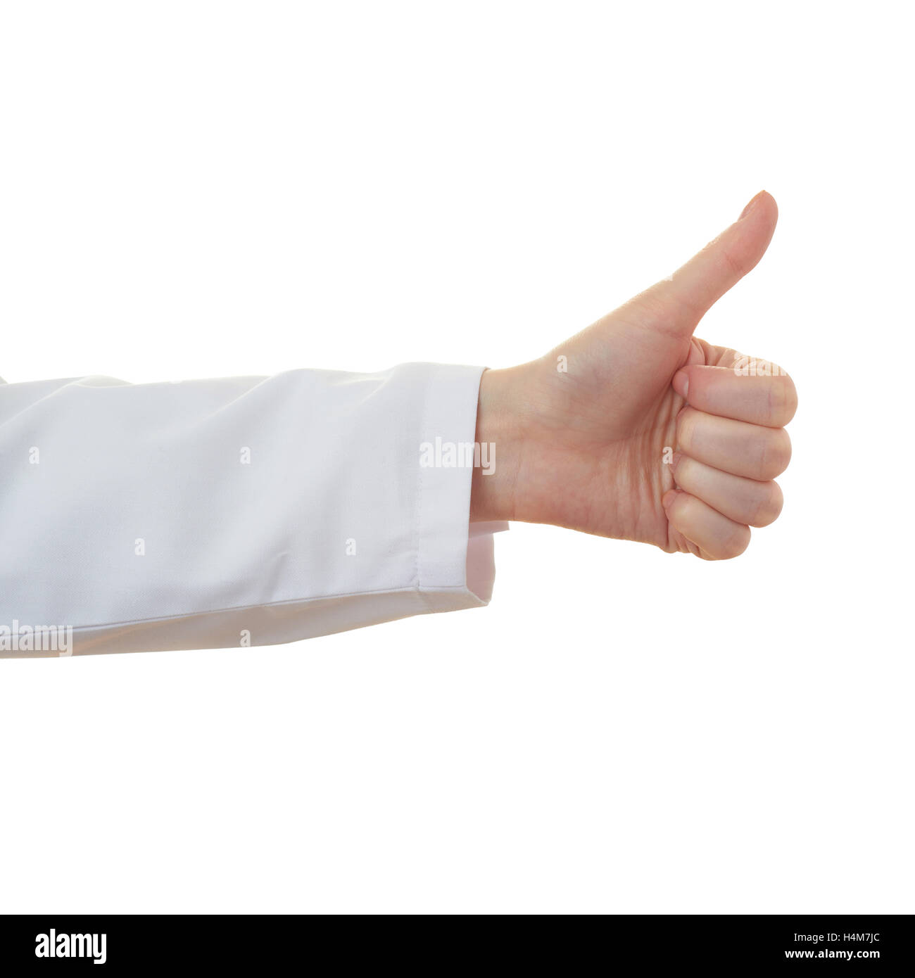 Doctor female hand over white isolated background Stock Photo - Alamy