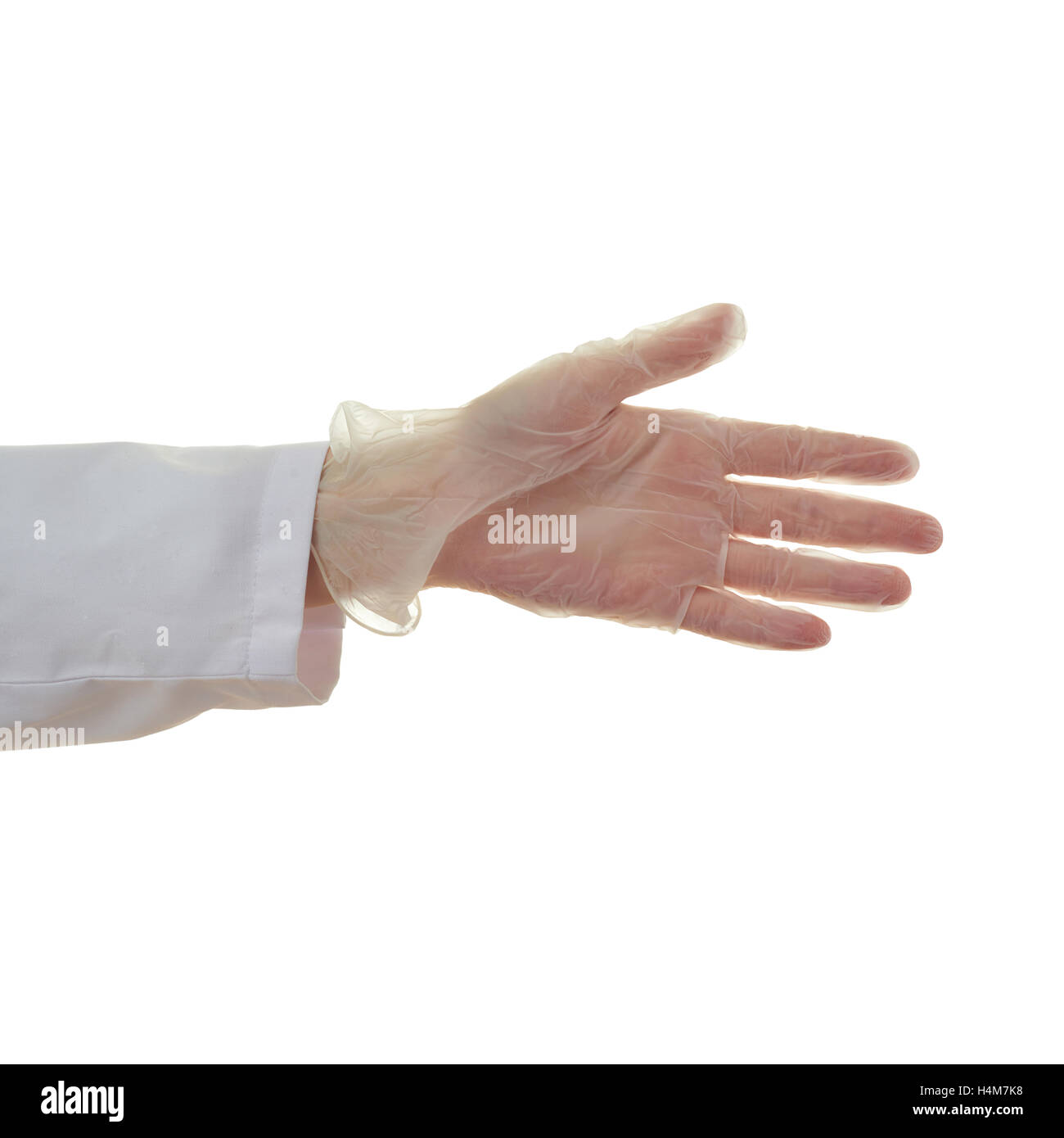 Doctor female hand over white isolated background Stock Photo - Alamy