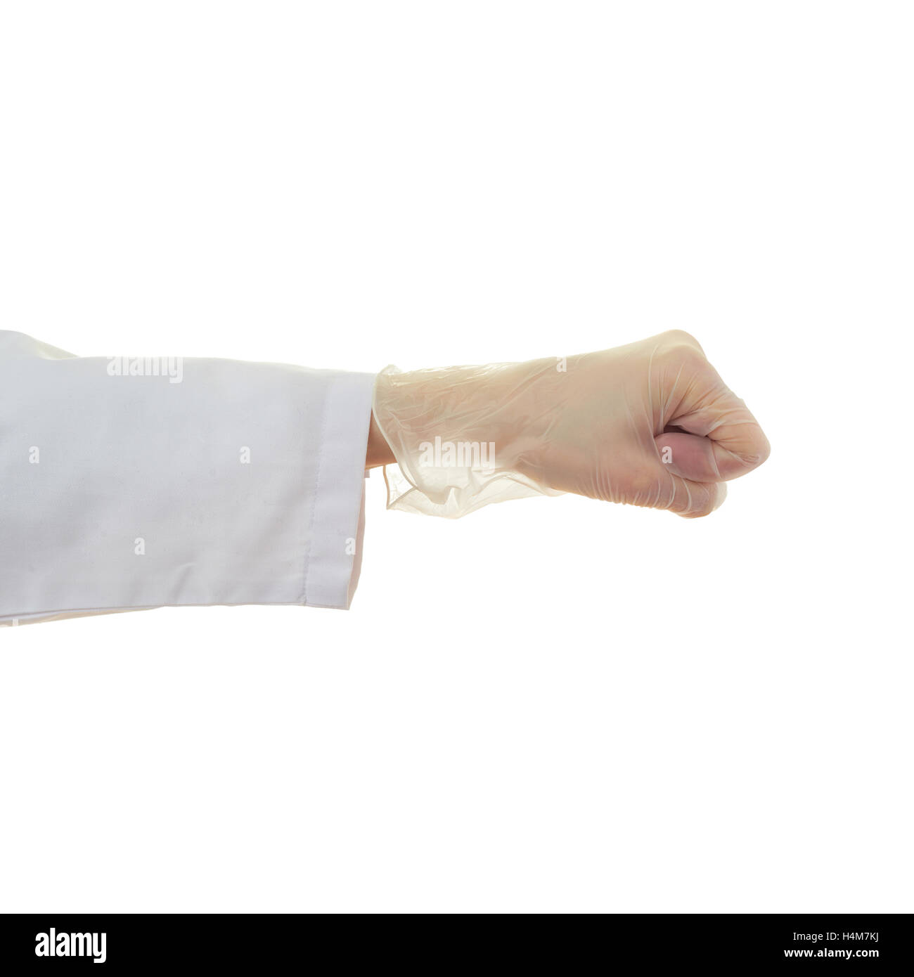Doctor female hand over white isolated background Stock Photo - Alamy