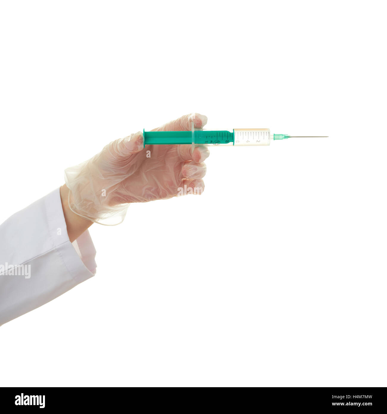 Doctor female hand over white isolated background Stock Photo - Alamy