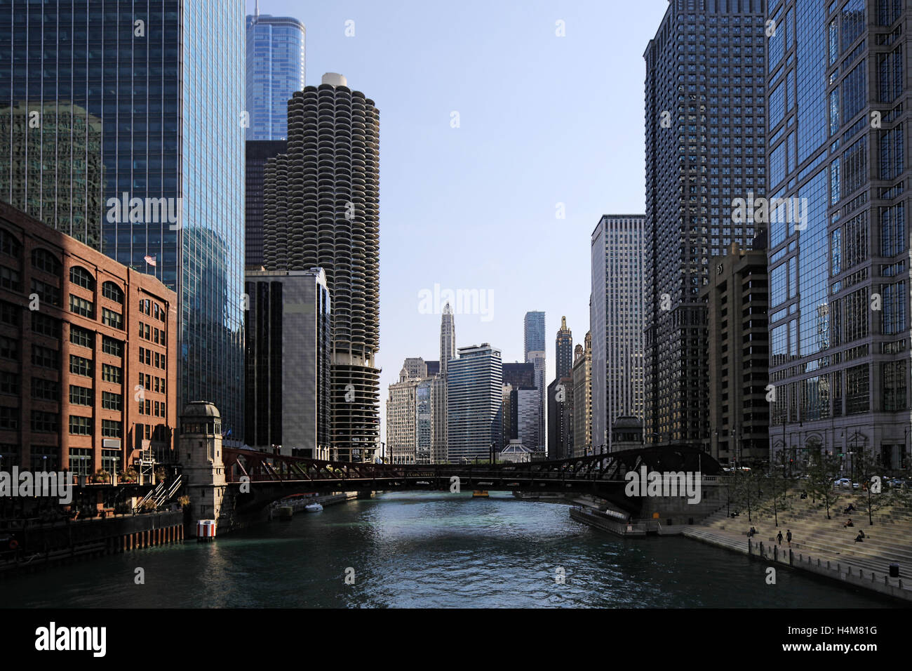 An Aerial view of Chicago skyline Stock Photo - Alamy
