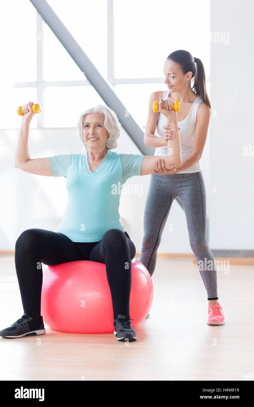 Woman persistent positive exercise hi-res stock photography and images ...