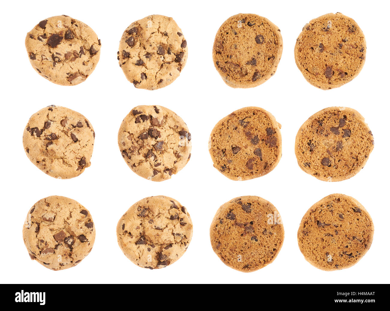 Pile of cookies isolated over the white background Stock Photo - Alamy