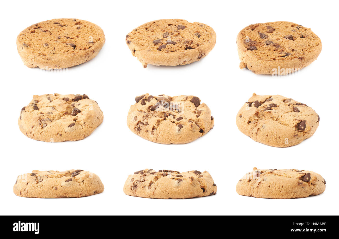 Pile of cookies isolated over the white background Stock Photo - Alamy