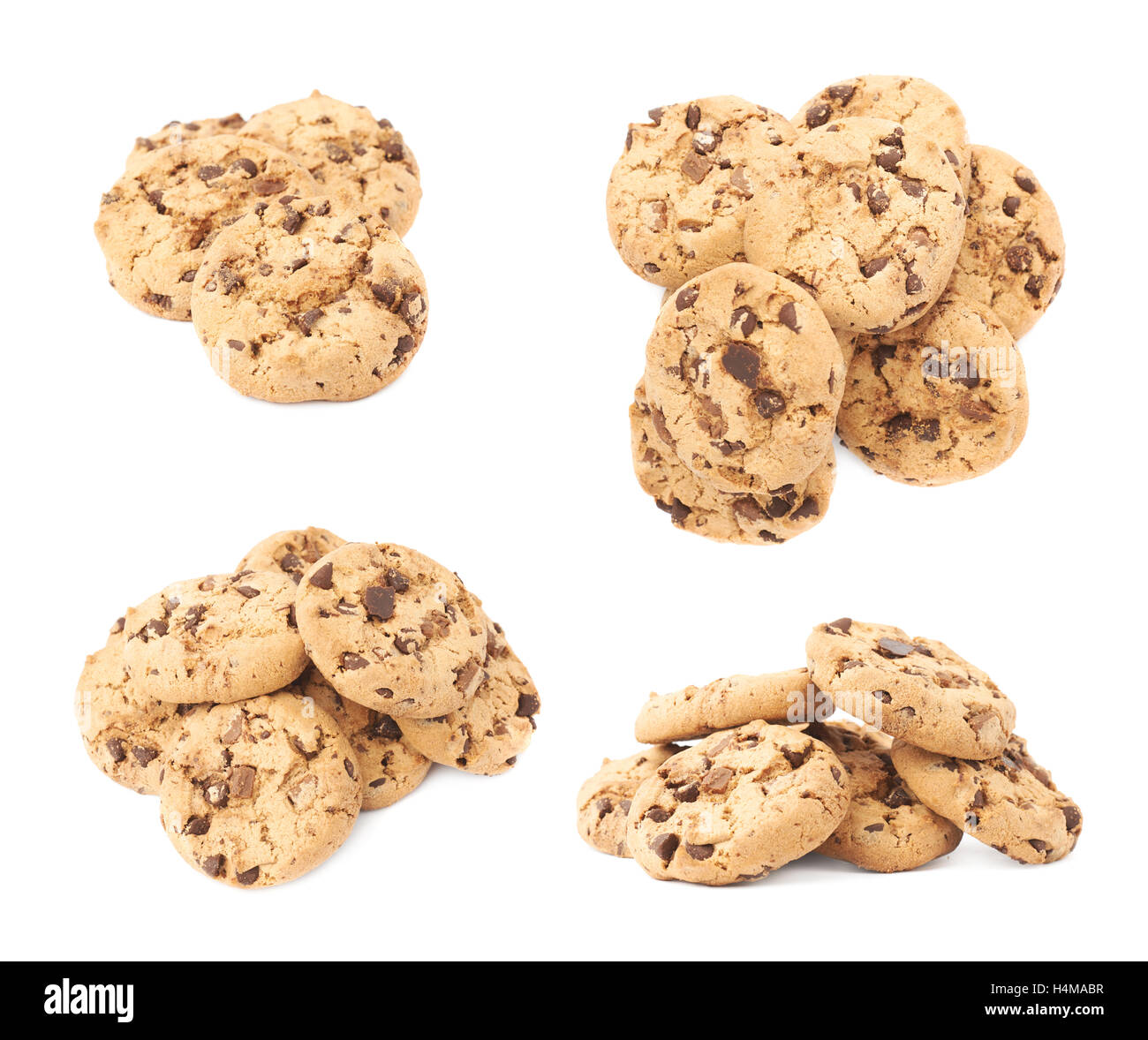 Pile of cookies isolated over the white background Stock Photo - Alamy