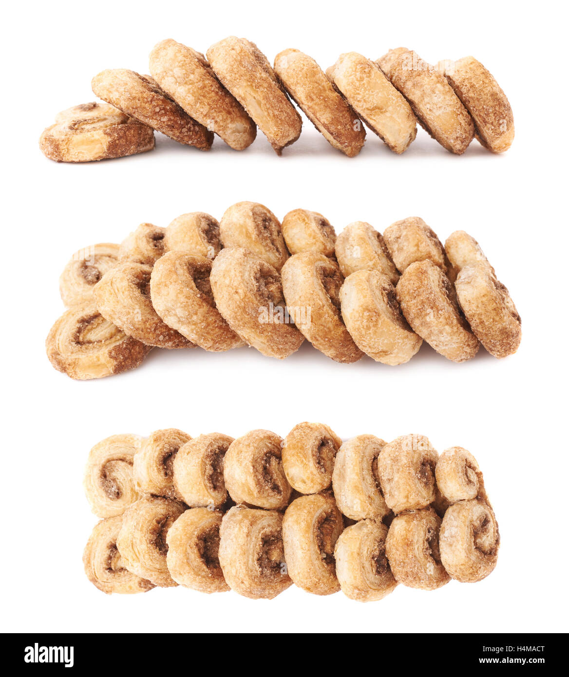 Pile of cookies isolated over the white background Stock Photo - Alamy
