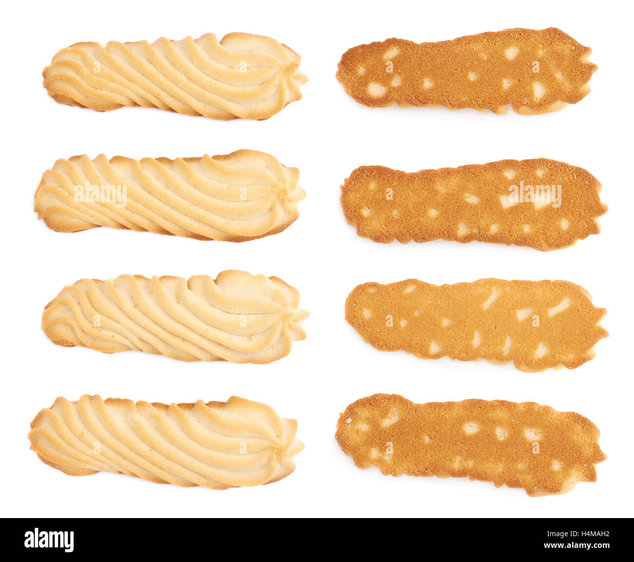 Set of cookies isolated over the white background Stock Photo - Alamy