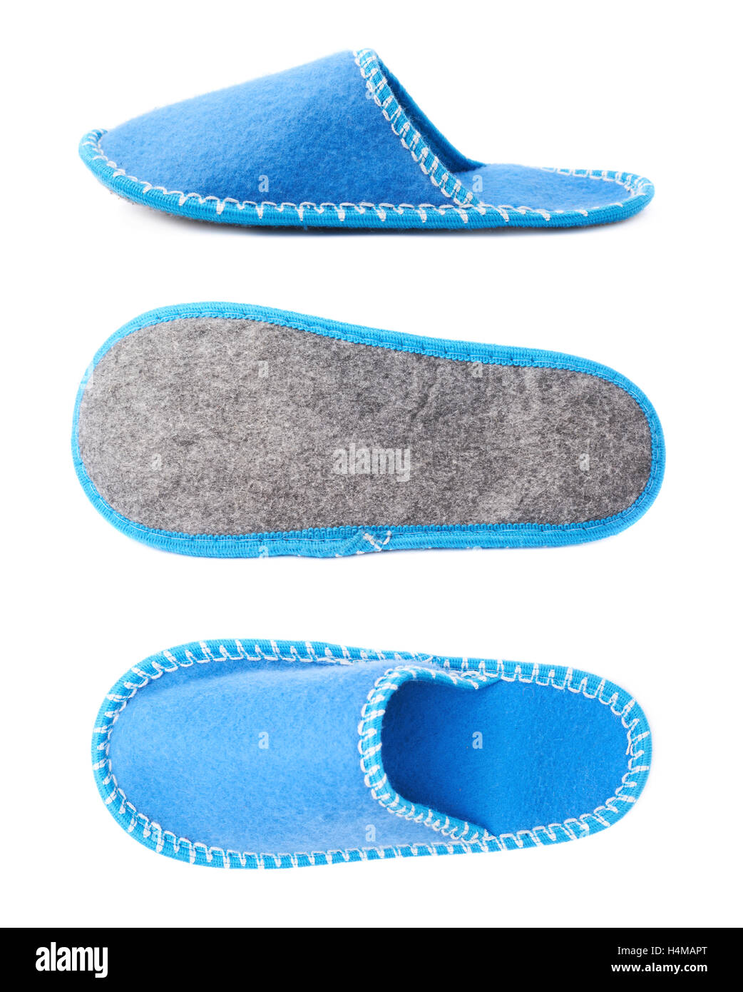 Single house slipper isolated over white background Stock Photo - Alamy