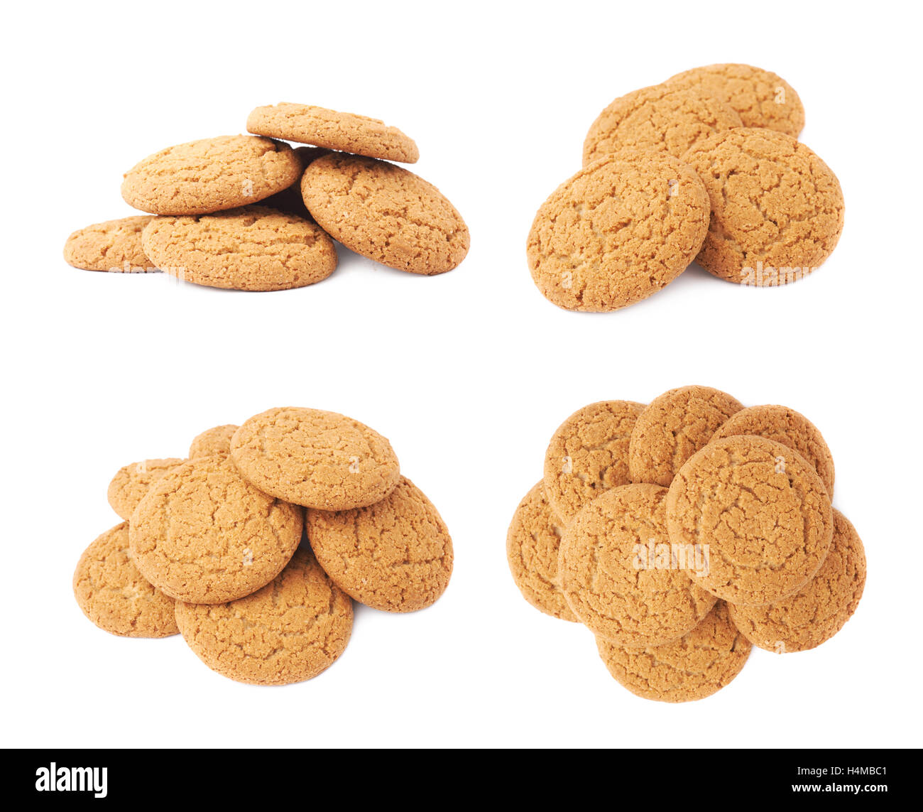 Pile of cookies isolated over the white background Stock Photo - Alamy